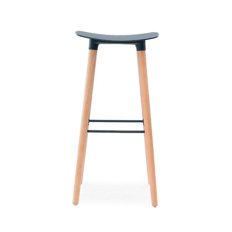 Nordic Wooden Legs Bar Stool - XINDA CLOVER