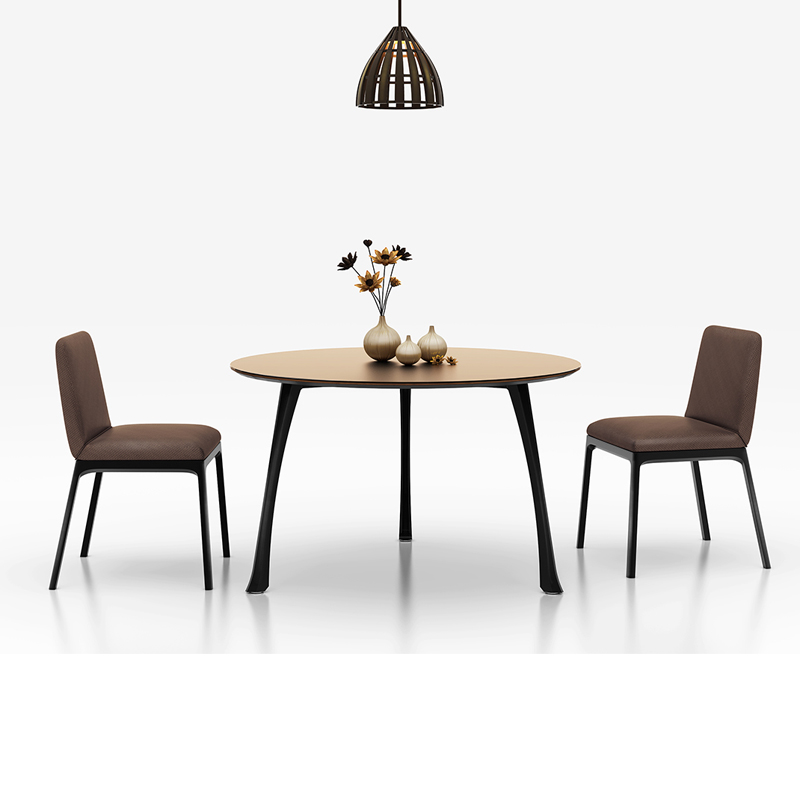 Modern Design Metal Frame Round Shaped Chatting Table - XINDA CLOVER