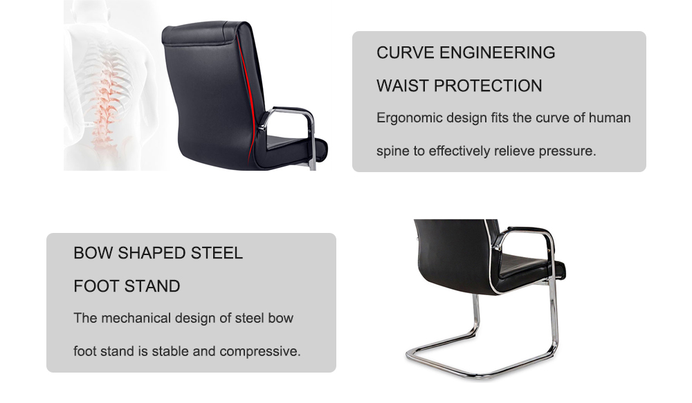 Modern Meeting Chair Leather Visitor Chair - XINDA CLOVER